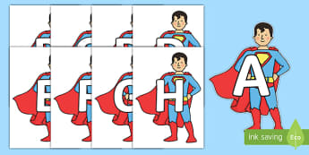 Superheroes Alphabet Primary Resources - Twinkl