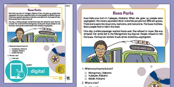 Rosa Parks Resources | twinkl.com