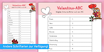 Unterrichtsmaterialien zum Valentinstag für die Grundschule