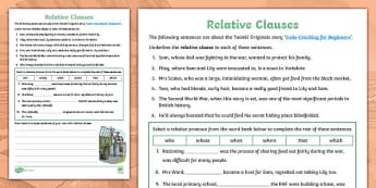 Relative Clauses and Parenthesis - KS2 Sentence Structure