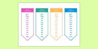 Tricky Words Phonics • Twinkl.ca