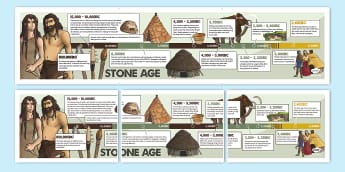 Stone Age Displays, Key Vocabulary and Timelines | KS2