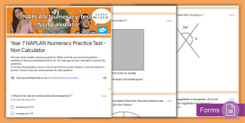 Numeracy Year 7 NAPLAN - - Beyond Secondary Resources | Australian