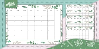 Botanical Theme | Plan & Organise - Twinkl