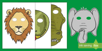 Jungle & Rainforest Roleplay Early Years (EYFS), Roleplay, Masks