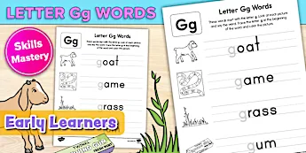 Letter Gg Worksheets | twinkl.com