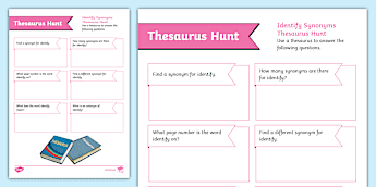 Thesaurus Skills Worksheets | twinkl.co.uk