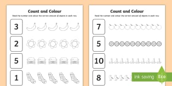 Junior/Senior Infants Maths Worksheets
