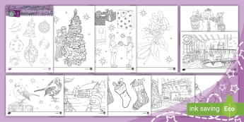 Christmas Colouring Sheets - Twinkl
