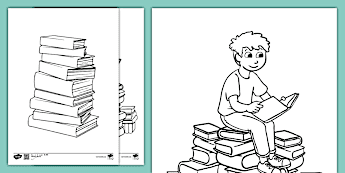 Reading Colouring Pages | twinkl.co.uk