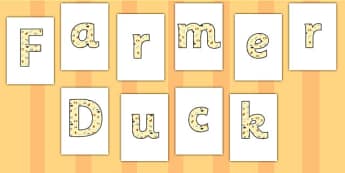 Farmer Duck - Martin Waddell Display Primary Resources - Story Bo