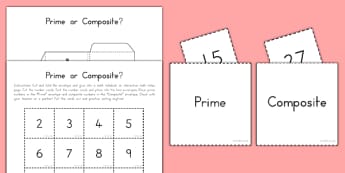 Identify and describe the properties of prime, composite and square numbers