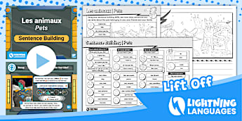 Pets | Lift Off | French | Lightning Languages | Twinkl