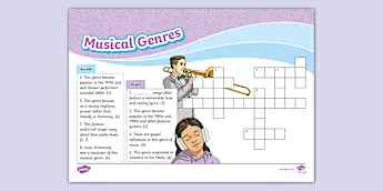 Music Crossword • Twinkl.com.au