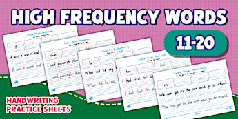 Sight Words! 단어 쓰기 - - Writing / 쓰기 - English / 영어 - South Korea - Twinkl