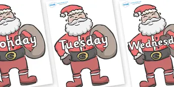 Days of the Week Christmas | twinkl.com.au