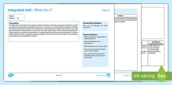 What Am I Year 3 Integrated Unit Australian Teaching Resources