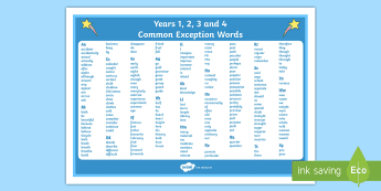 Common Exception Words Year 2 • Twinkl.ca