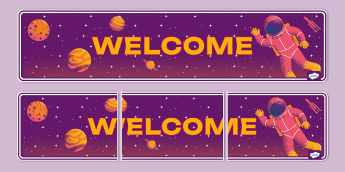 Space-Themed Welcome Signs | twinkl.co.uk