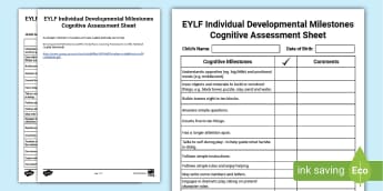 Developmental Milestones and the EYLF | Primary Resources