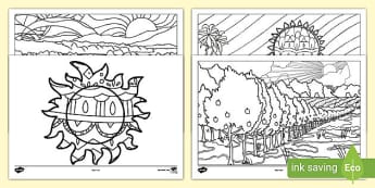 Mindfulness Colouring Sheets - KS1 Art & Design - Twinkl