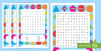 Geometry Word Searches | twinkl.com.au