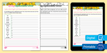 Alphabetical Order Worksheets | twinkl.com