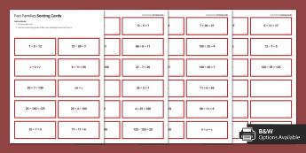 Mathematics Sorting Cards • Twinkl.com.au