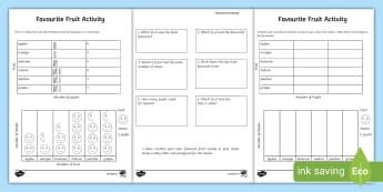 3 - 4 Data and Representation | Graphing Activity Worksheets
