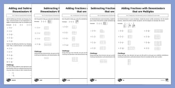 KS2 Adding and Subtracting Fractions - Primary Resources
