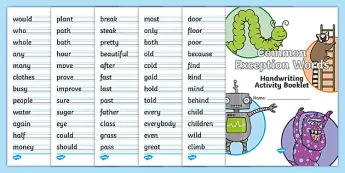 Common Exception Words Year 2 • Twinkl.ca