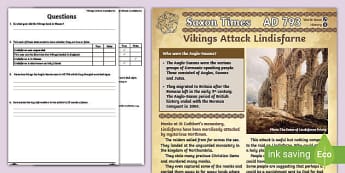 Vikings Attack Lindisfarne- News From the Past - Twinkl NewsRoom