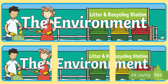 Eco Recycling & Environment Display Primary Resources, recycle