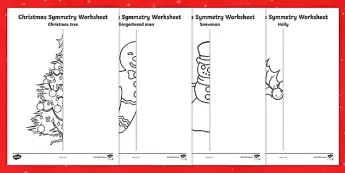 Symmetry Christmas Worksheets | twinkl.com.au