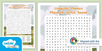 'ch/tch' sound Phase 4b - Stage 5/6 Phonics - Linguistic Phonics ...