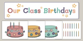 Classroom Birthday Board Ideas - Primary Display Materials