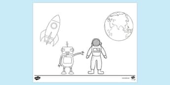 Space Colouring Sheet Activities for Kids | Twinkl Parents - Page 3