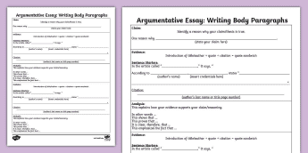 Argumentative Essays Grade 6 | twinkl.com