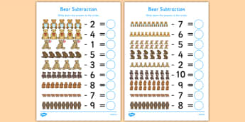 Early Years Subtraction resources and activities
