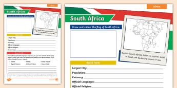 South Africa Africa - Africa - KS2 - Geography Resources