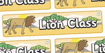 Lion Themed Classroom Signs Primary Resources, classroom, labels