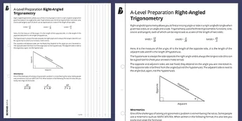 Trigonometry Resources | twinkl.co.uk