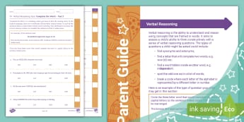 Verbal Reasoning 11 Plus - Practice Papers and Activities