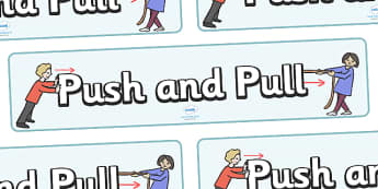 Forces & Motion Early Years (EYFS), force, gravity, push, pull