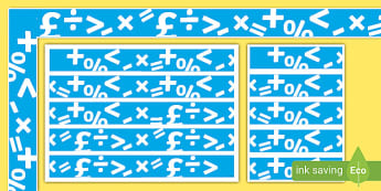 KS2 Maths Display Posters and Border - Twinkl