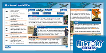 Second World War Year 6 - UKS2 - History Seekers - Twinkl