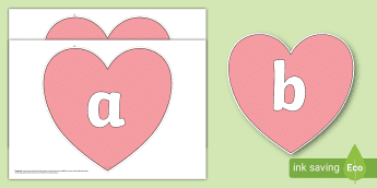 Alphabet Heart Displays | twinkl.co.uk