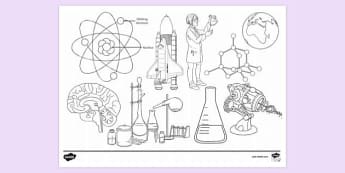 Science and Inventions Colouring Activities | Ages 3 - 11