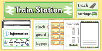 Functional Language/Role Play Train Station Primary Resources - S