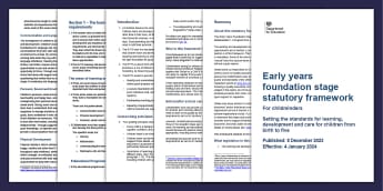 New Development Matters 2021 | EYFS Framework Resources